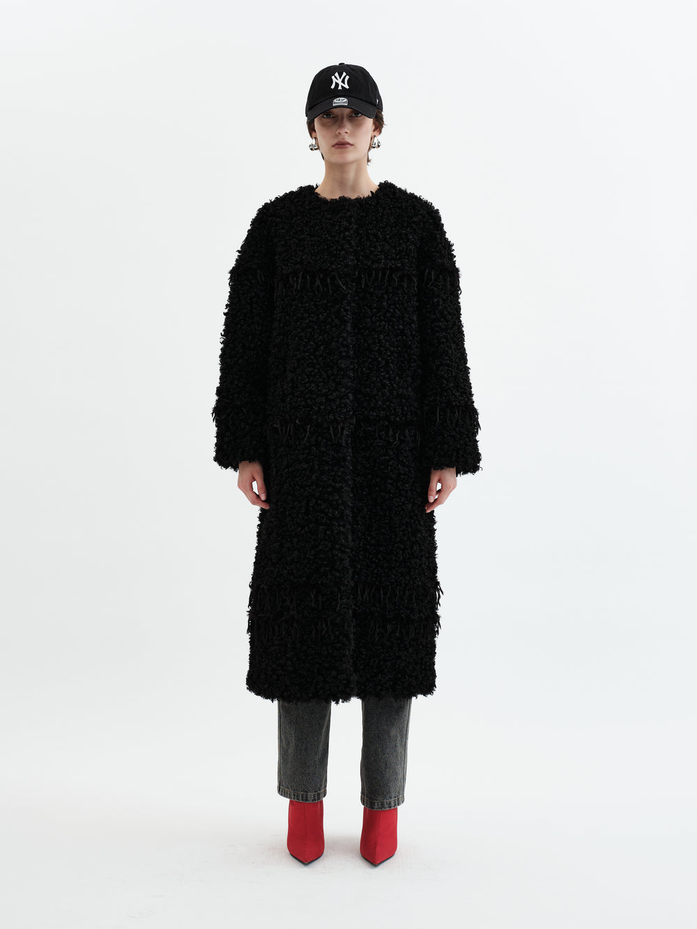 Arc Lines Coat - Black